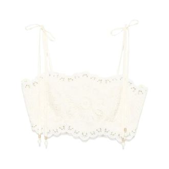 Zimmermann Femme, Tops, Beige, Taille: 34 FR Haut Court Floral