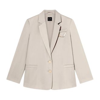 A|X Armani Exchange Femme, Vestes, Beige, Taille: 36 FR Veste en tissu mixte