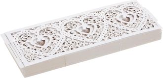 DOITOOL 50 Stück LED Teelicht Lampenschirme Herzmotiv für Teelichter und LED Kerzen Dekorative Filigrane Lichtabdeckung für Hochzeit Party Festliche Beleuchtu