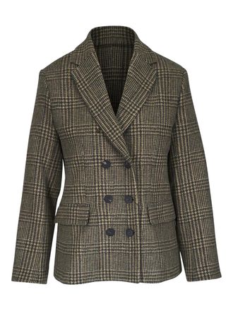 Antonelli blazer crois&eacute; &agrave; carreaux - Marron
