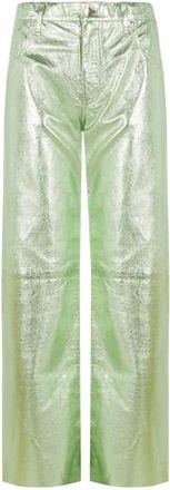 Minuit Pantalon m&eacute;tallis&eacute; en cuir