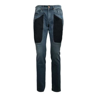 Jeckerson Slim Fit Alcantara Patch Jeans - - Jeans - Herren - Blau - W32