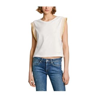 Pepe Jeans London Casual und Modernes Edma T-Shirt - - Tops - Damen - Wei&szlig; - M
