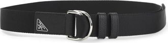 Prada G&uuml;rtel - Wide Strap Black Belt With Double D-Ring Buckle - Gr. 100 - in Schwarz - f&uuml;r Damen