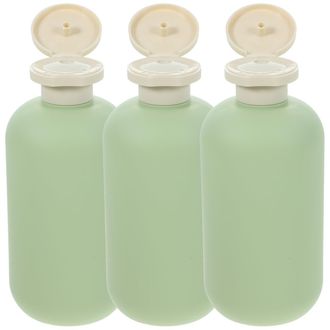 TOPBATHY 4Er Set 250 Ml Nachf&uuml;llbare Shampoo-Flaschen Aus Pe Mit Rundem Flip-Top-Verschluss F&uuml;r Duschgel Und K&ouml;rperseife Kompakte Flaschen F&uuml;r Reise Und Alltag