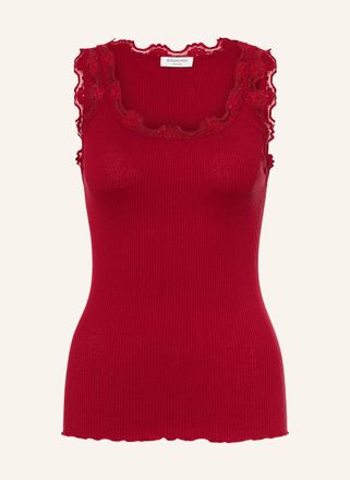 Rosemunde Seidentop Babette Mit Spitze rot