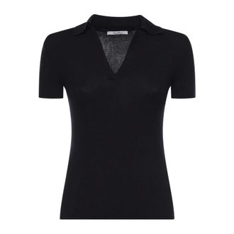 Max Mara Femme, Tops, Bleu, Taille: 42 FR Albero Wool Polo