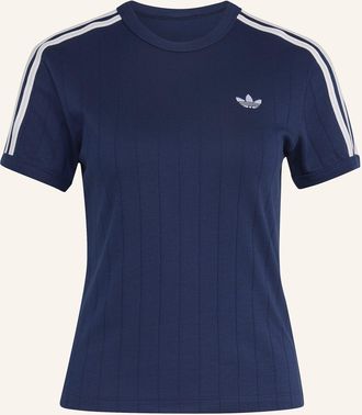 adidas Originals Adidas Originals T-Shirt, Schmal Geschnitten, Nadelstreifen blau