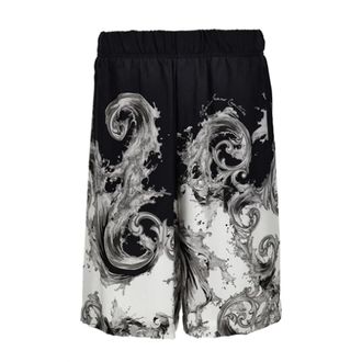 Versace Jeans Couture Bedruckte Twill-Viskose-Shorts - - Shorts - Herren - Blau - S