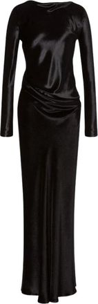 Alberta Ferretti Femme, Robes, Noir, Taille: 40 FR Robe longue en velours brillant