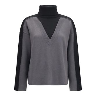 Maison Margiela Pullover mit hohem Kragen - - Knitwear - Damen - Grau - S