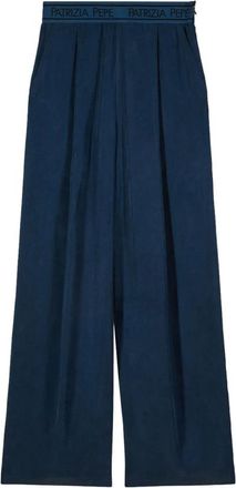 Patrizia Pepe Femme, Pantalons, Bleu, Taille: 40 FR Pantalon Palazzo