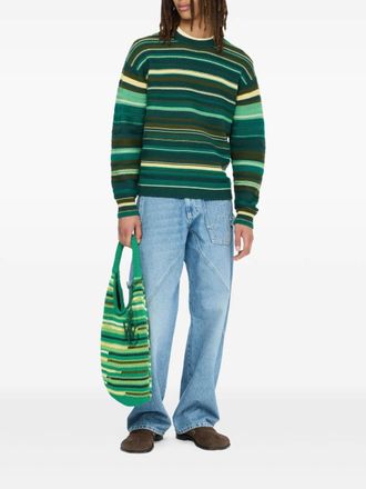 J.W.Anderson pull en mérinos à rayures - Vert