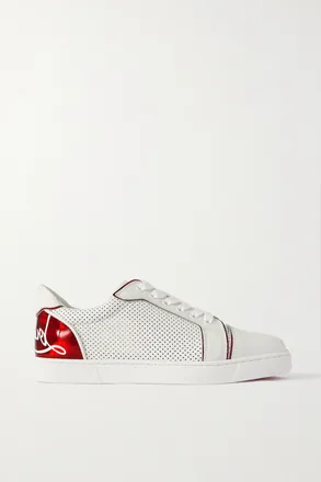 Christian Louboutin Fun Vieira Sneakers Aus Perforiertem Leder Mit Pvc-besätzen Und Print - Weiß