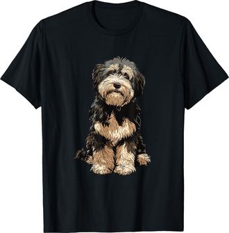 Whyitsme Design Blaue Merle Cockapoo-Hunde-Illustration T-Shirt
