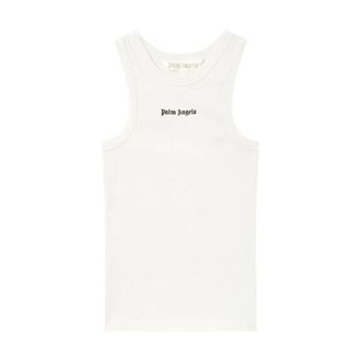 Palm Angels Classic Logo Fitted Tank Top - - Tops - Damen - Wei&szlig; - M