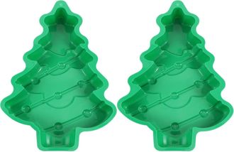 Cabilock Weihnachtsbaum Silikon Kuchenform 30X8.5 Zoll Antihaft Backform F&uuml;r Muffins Kekse Und Schokolade Lebensmittelecht Hitzebest&auml;ndig Flexibel F&uuml;r Festlich