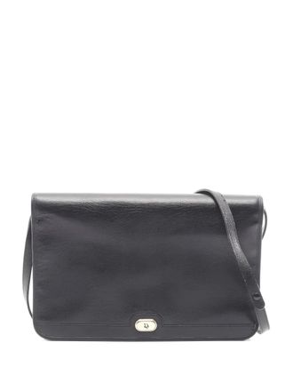 Dior pochette Honeycomb en cuir (ann&eacute;es 2000) - Noir