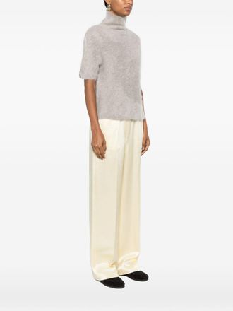 Soft Goat Cashmere Turtleneck Sweater - Grey