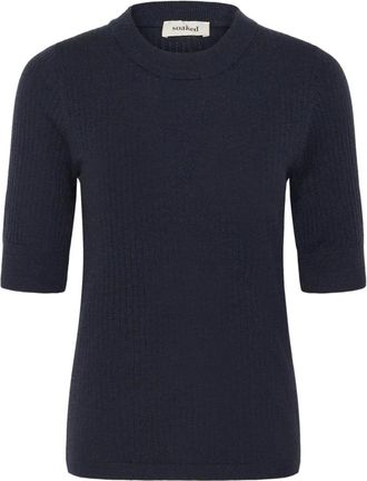 Soaked In Luxury Pull en maille Rava - Femme - Pulls - Bleu - Taille: 38 FR