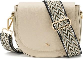 Frau Femme, Sacs, Beige, Taille: ONE Size Petit sac &agrave; bandouli&egrave;re rigide avec rabat