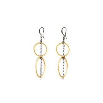 Dansk Copenhagen Tempeste In:store Lange 2-farbige Multi-Ohrringe - - Accessories - Damen - Schwarzk - ONE SIZE