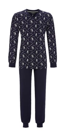 Ringella Pyjama mit V-Ausschnitt Größe 50, Farbe Dark Navy