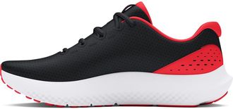 Under Armour Damen UA W Charged Surge 4, reaktionsstarke Laufschuhe mit Dämpfung, leichte und atmungsaktive Sportschuhe für Damen, Black Racer Red Racer Red, 35.5 