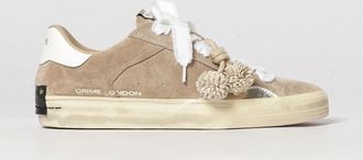Crime London Niedrige Deconstructed-Sneaker aus Leder und Veloursleder mit abgenutzter Sohle