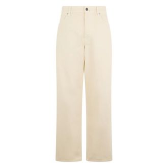 Stone Island Homme, Jeans, Beige, Taille: W34 Pantalon ample et droit en coton