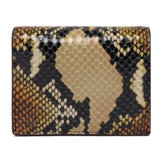 Alexander McQueen Geldb&ouml;rse mit Schlangenmuster - - Accessories - Damen - Braun - ONE SIZE