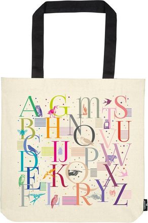 Moses Moses. libri_x Shopper Alphabet, Tragetasche 100% Baumwolle, Sporttasche, 42 cm, Natur