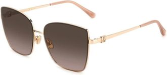 Jimmy Choo London Femme, Accessoires, Jaune, Taille: ONE Size Lunettes de soleil en m&eacute;tal multicolore