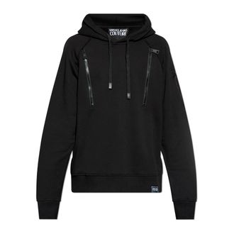 Versace Jeans Couture Sweatshirt mit Rei&szlig;verschlusstaschen - - Sweatshirts & Hoodies - Herren - Schwarzk - S
