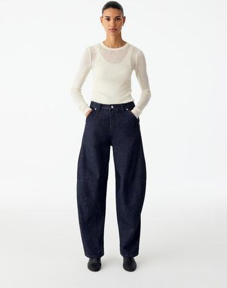 Arket PINE Relaxed Barrel Jeans -Blau