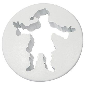PME FC562 Weihnachtsmann-Ausstecher, groß, Kunststoff, Weiß, 13 x 13 x 1.5 cm