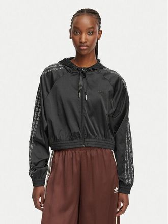 adidas Sweatshirt Pearl Cropped KC7864 Schwarz Loose Fit