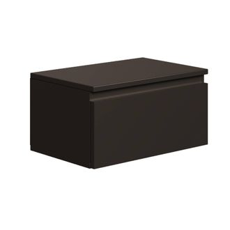 Selsey Nachttisch 49 cm Breite H&auml;ngend Nachttisch in Schwarz Modernes Design Ideal f&uuml;r Minimalistische Einrichtungen Praktisches Fach Leicht Reinigbar