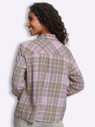 Heine Klassische Bluse Karo-Bluse Langarm
