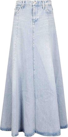 7 For All Mankind Jupe Midi - Clair D&eacute;lav&eacute;