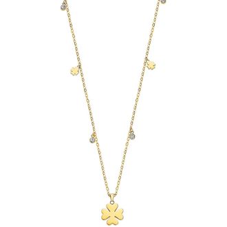 Lotus Collier Style Old Money acier dor&eacute; tr&egrave;fle