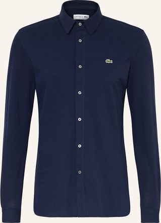 Lacoste Piqu&eacute;-Hemd Slim Fit blau