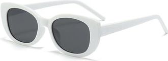 Generic Lunettes De Soleil Vacances Femmes Petit Cadre Ext&eacute;rieur Hommes UV400(White)