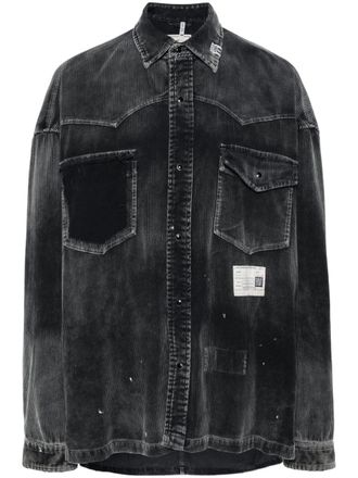 Miharayasuhiro chemise &agrave; effet us&eacute; - Gris