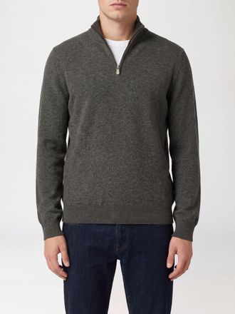 Brunello Cucinelli Slim-Fit Kaschmir-Rollkragenpullover mit halbem Rei&szlig;verschluss