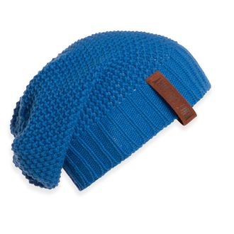 Knit Factory Coco Mütze - Strickmütze für Damen und Herren - Slouch Beanie - Wintermütze mit Wolle - Hochwertige Qualität - Cobalt