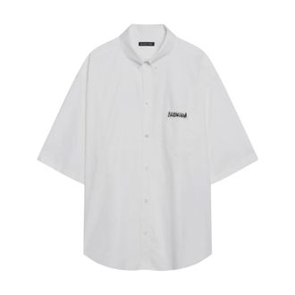 Balenciaga Herren, Shirts, Wei&szlig;, LGr&ouml;&szlig;e