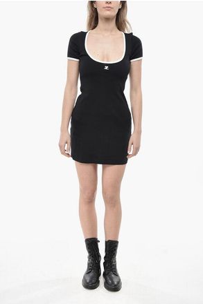 Courr&egrave;ges Cotton Tee Dress With Contrast Hems size S