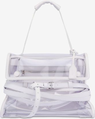 Moschino Sac &agrave; bandouli&egrave;re moyen Moschino Tie Me - Blanc