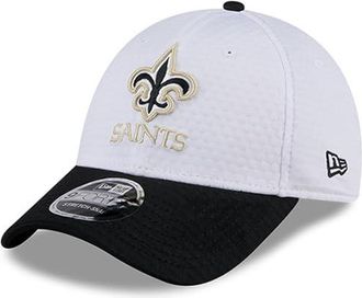 New Era Casquette r&eacute;glable NFL 2024 NFL Training Camp 9Forty pour homme, New Orleans Saints, Blanc, Taille unique
